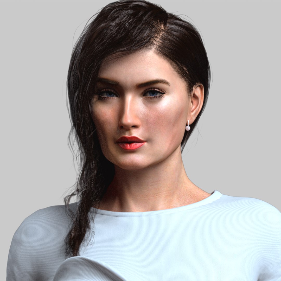 3D Beautiful Woman Rigged - Melena - TurboSquid 2167180