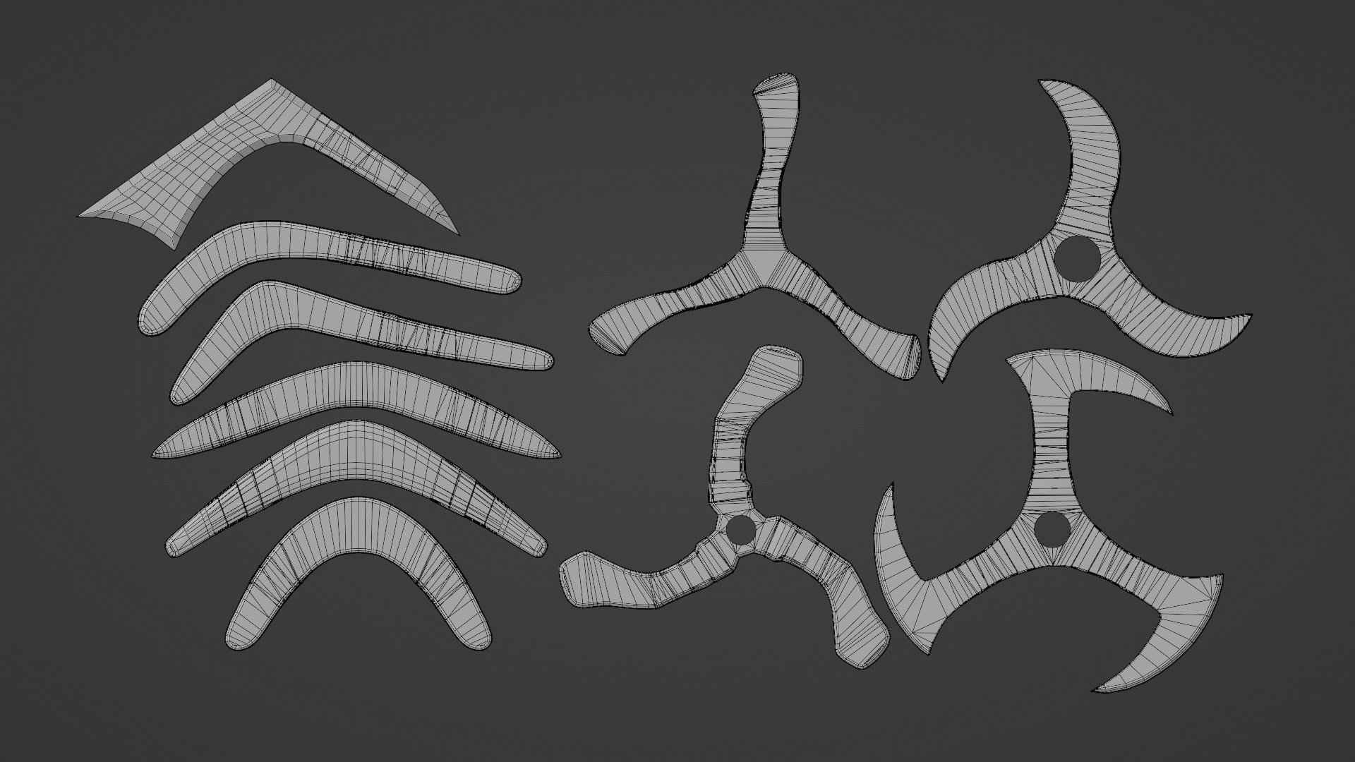 Boomerangs Throwing Weapon 3D Model - TurboSquid 2247873