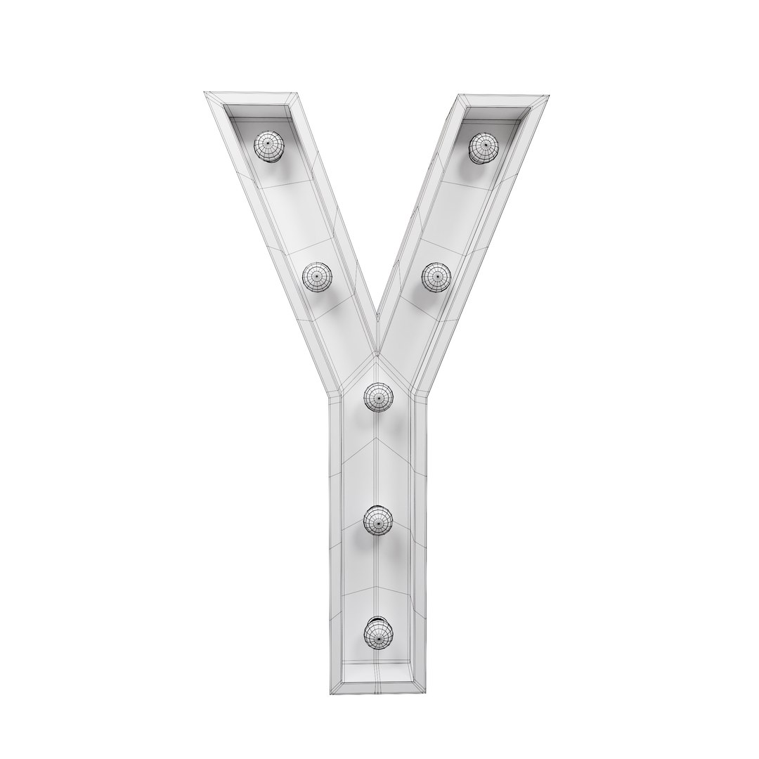 3D Marquee Letter Y Led Glow Sign - TurboSquid 1973911