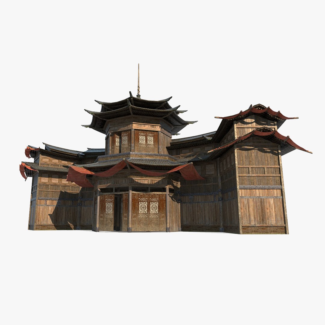 3D A Large Gathering Place For Ancient Buildings In Asia Model ...