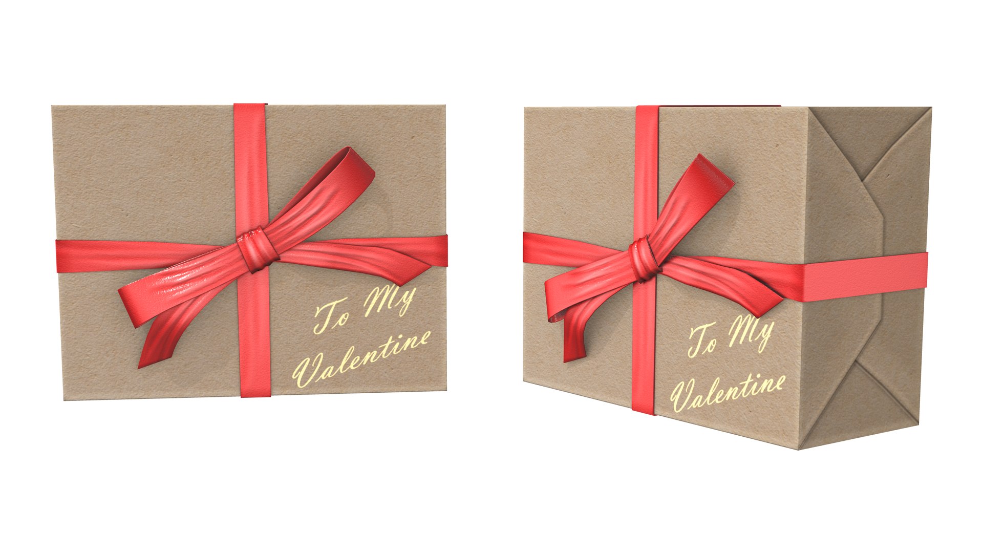 Gift Boxes With Names 3D Model - TurboSquid 1820579
