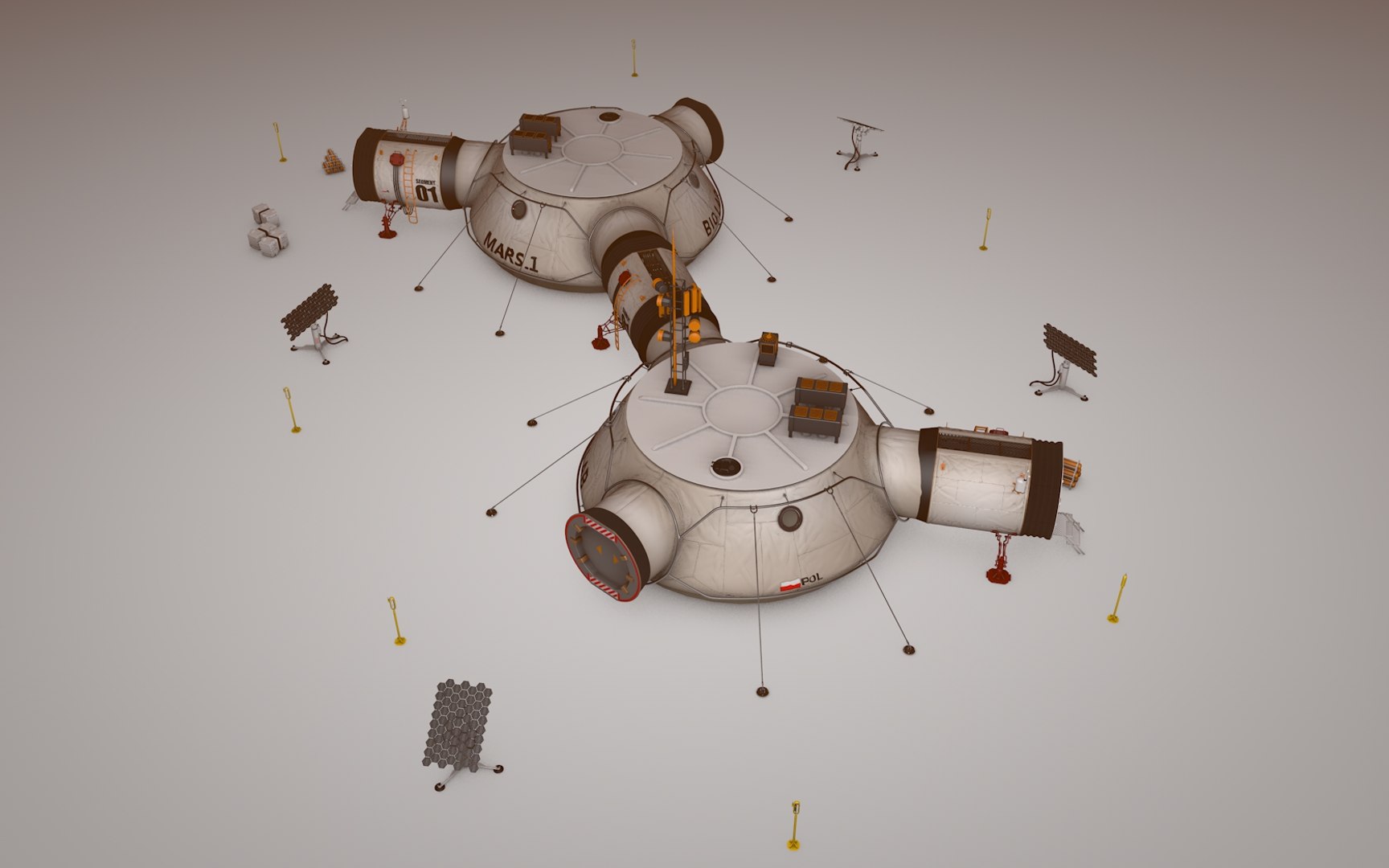 3D Mars Base Model - TurboSquid 1299301