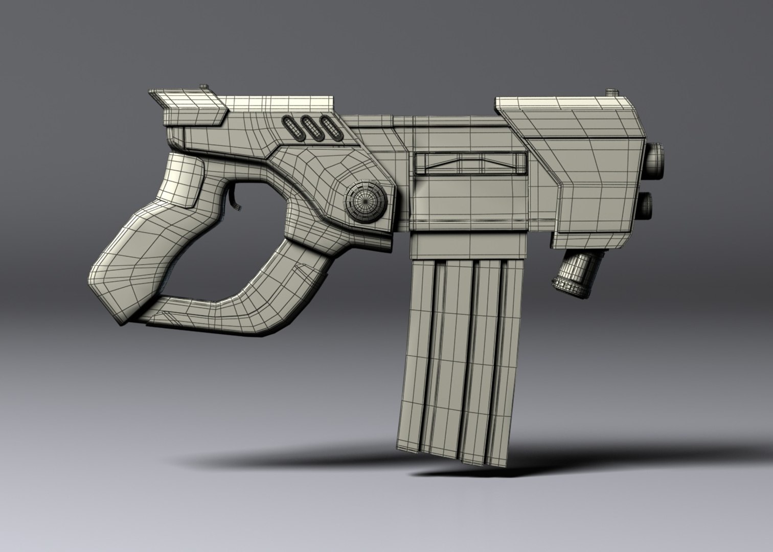 Character Gun 3d Model
