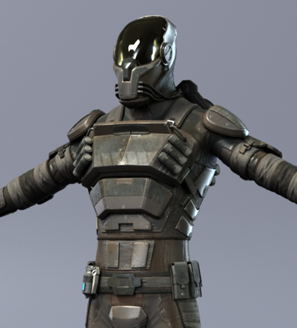 Character Gun 3d Model