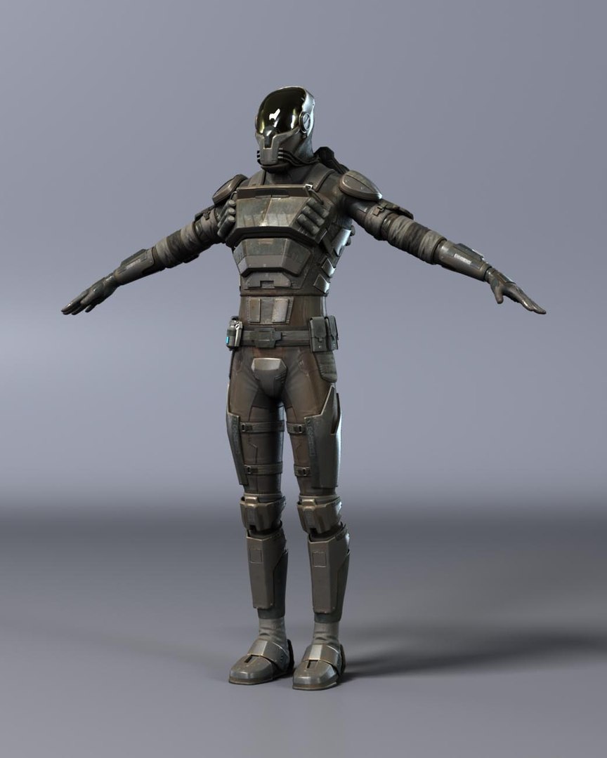 Character Gun 3d Model