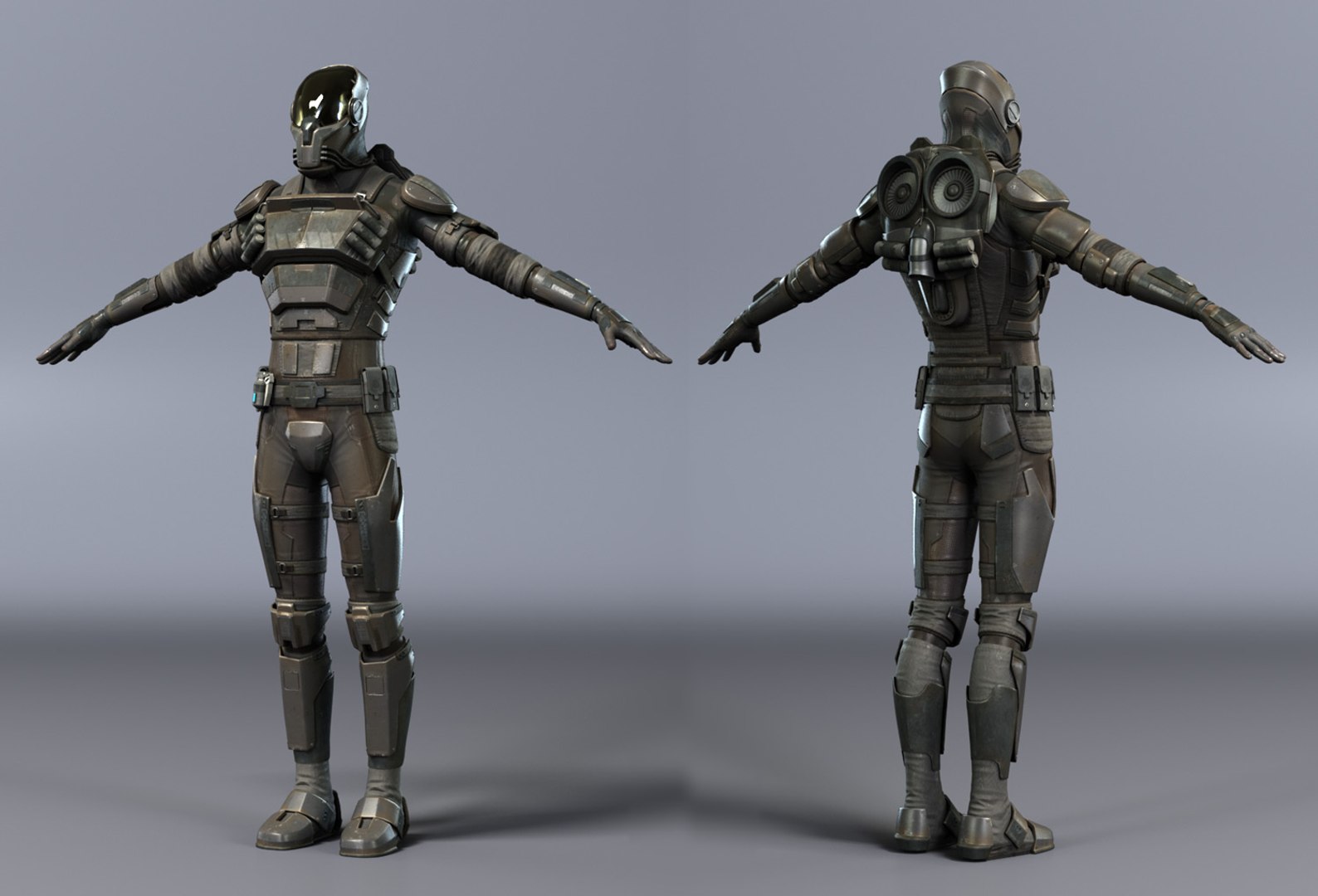 Character Gun 3d Model