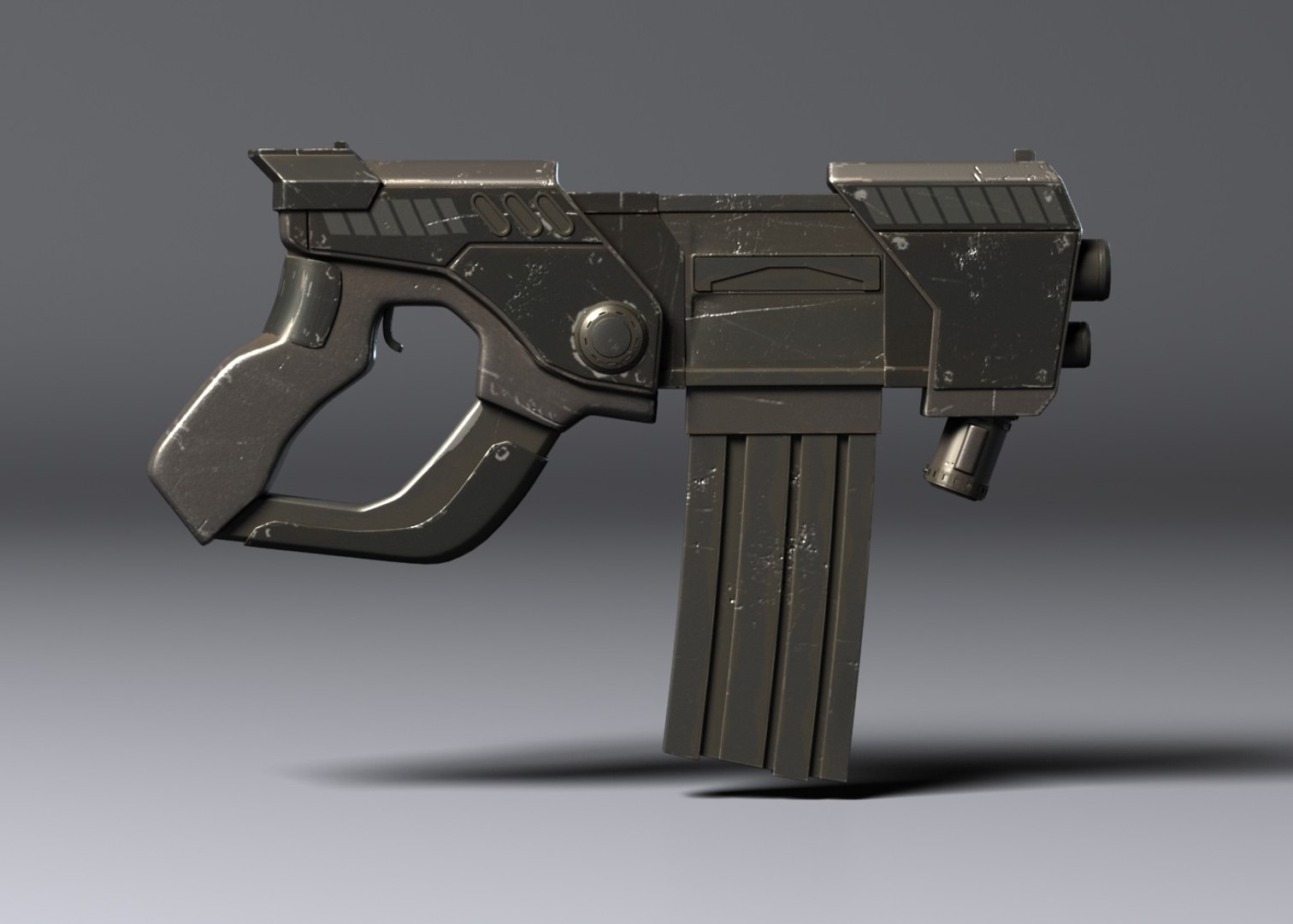 Character Gun 3d Model