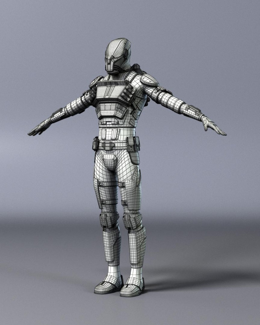 Character Gun 3d Model