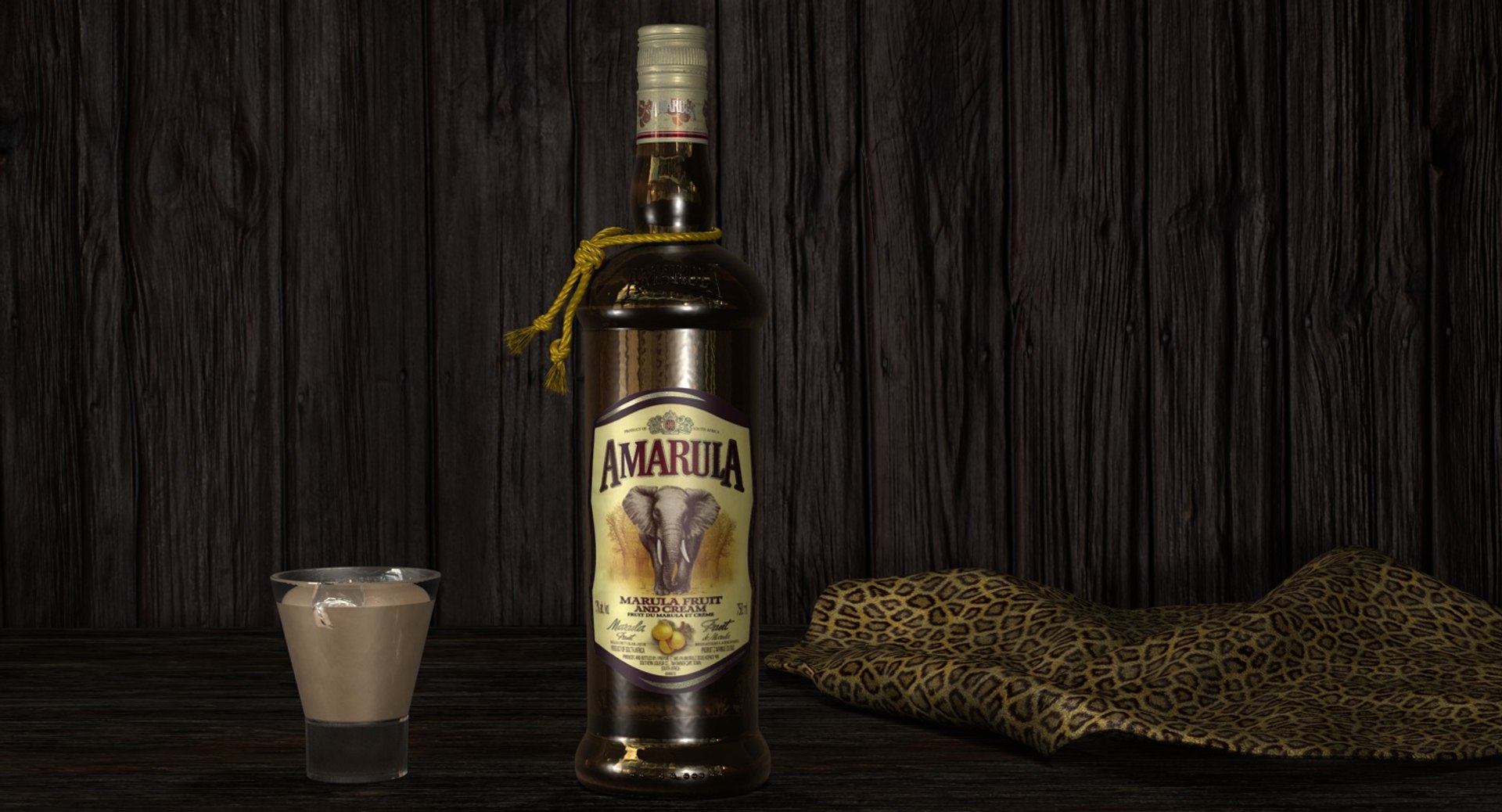 Photorealistic Amarula Bottle Resolution 3d 3ds