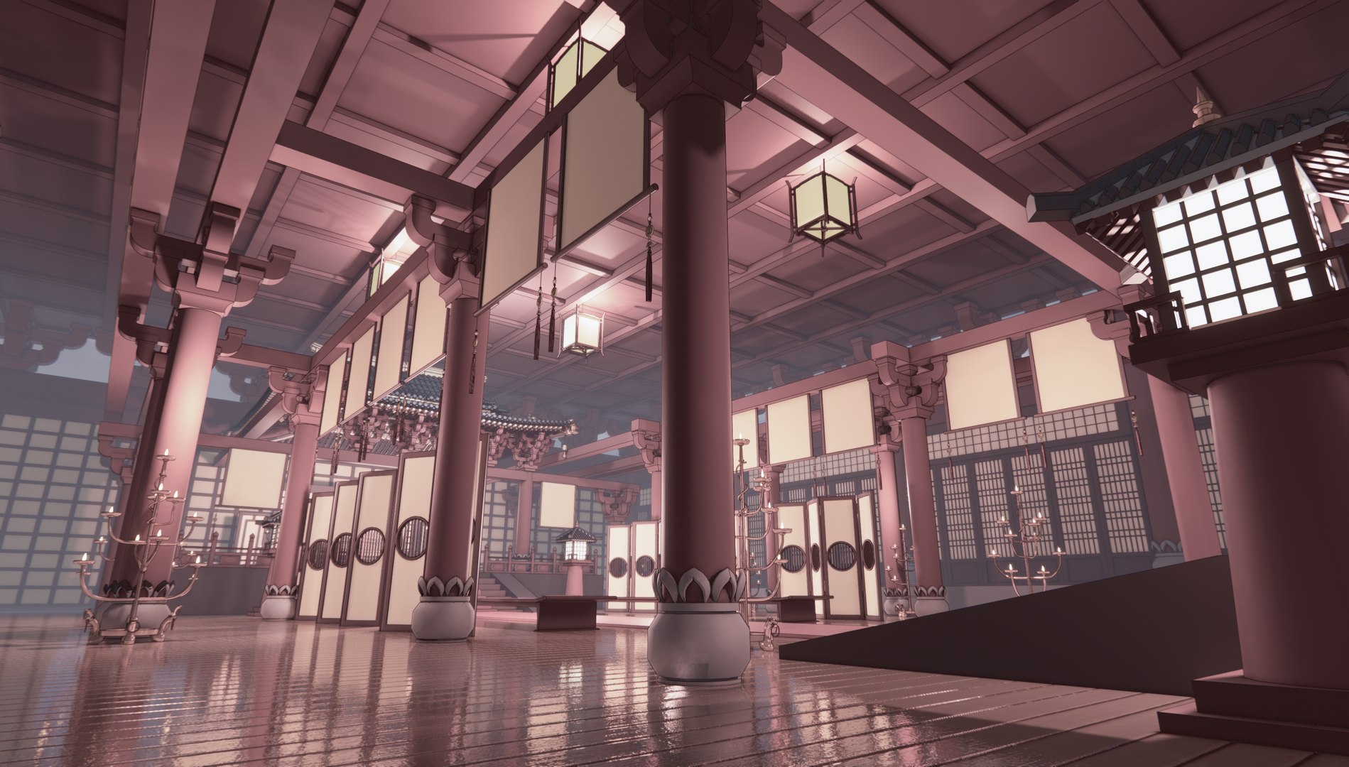 Historical Series - Ancient Banquet Palace Interior 1 3D model ...