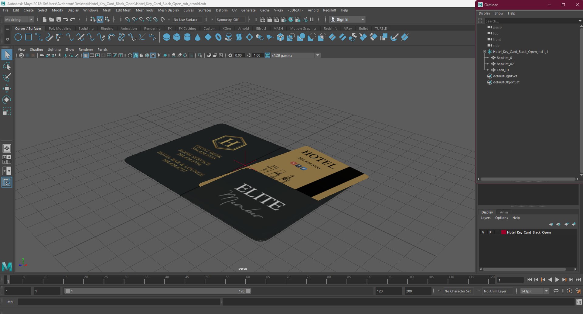 Hotel Key Card Black Open 3D - TurboSquid 2269828