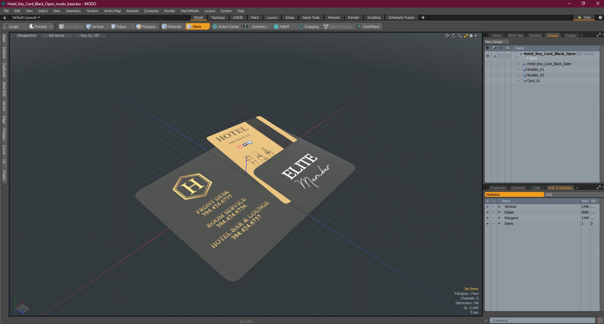 Hotel Key Card Black Open 3D - TurboSquid 2269828