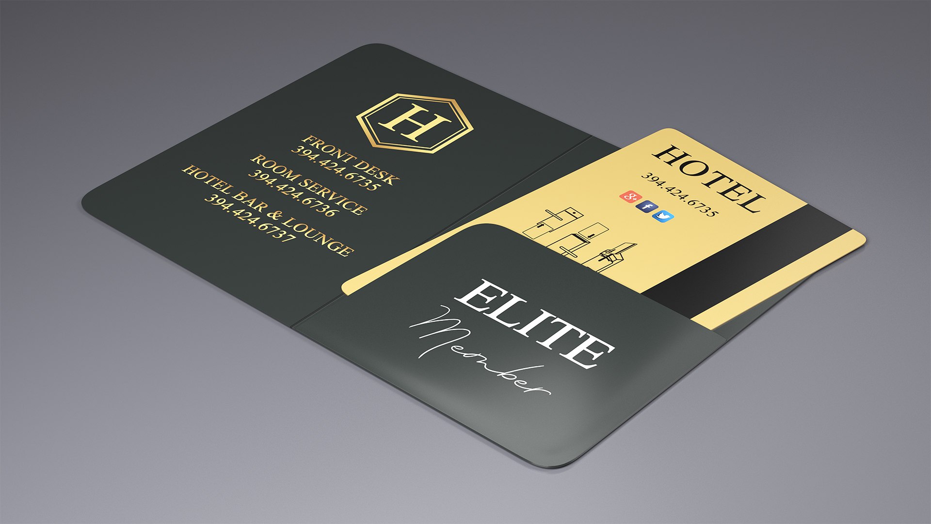 Hotel Key Card Black Open 3D - TurboSquid 2269828