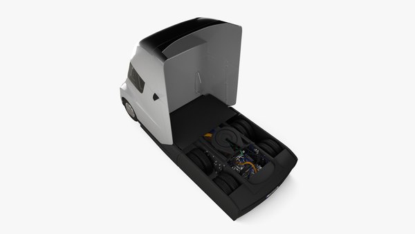 modelo 3d Tesla Semi Sleeper Cab Tractor Truck with HQ interior and ...