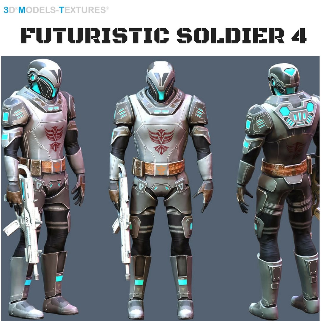 3D Futuristic Soldier - TurboSquid 1207481