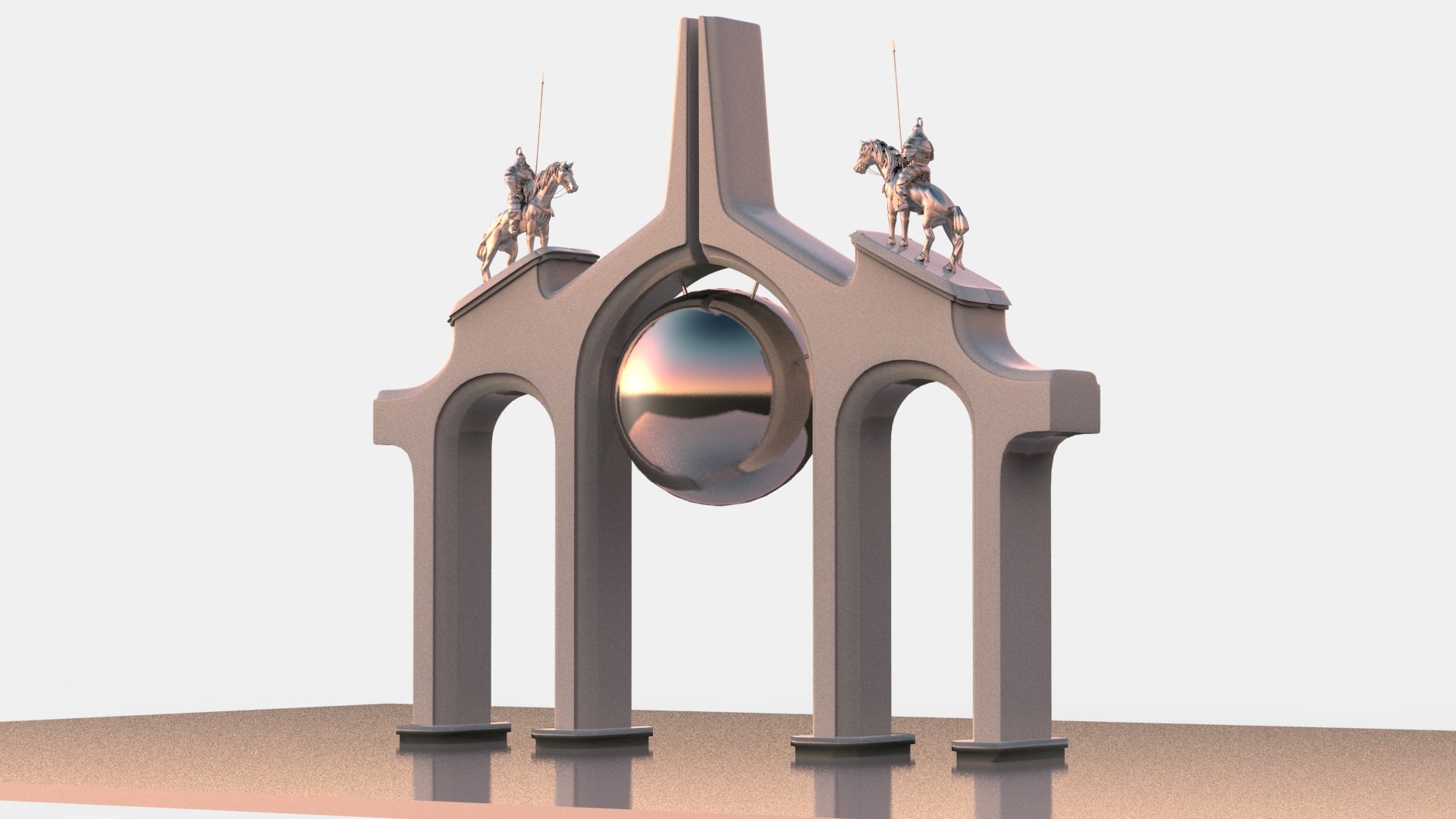 Arch Modern Memorial Design 3D Model - TurboSquid 1728106
