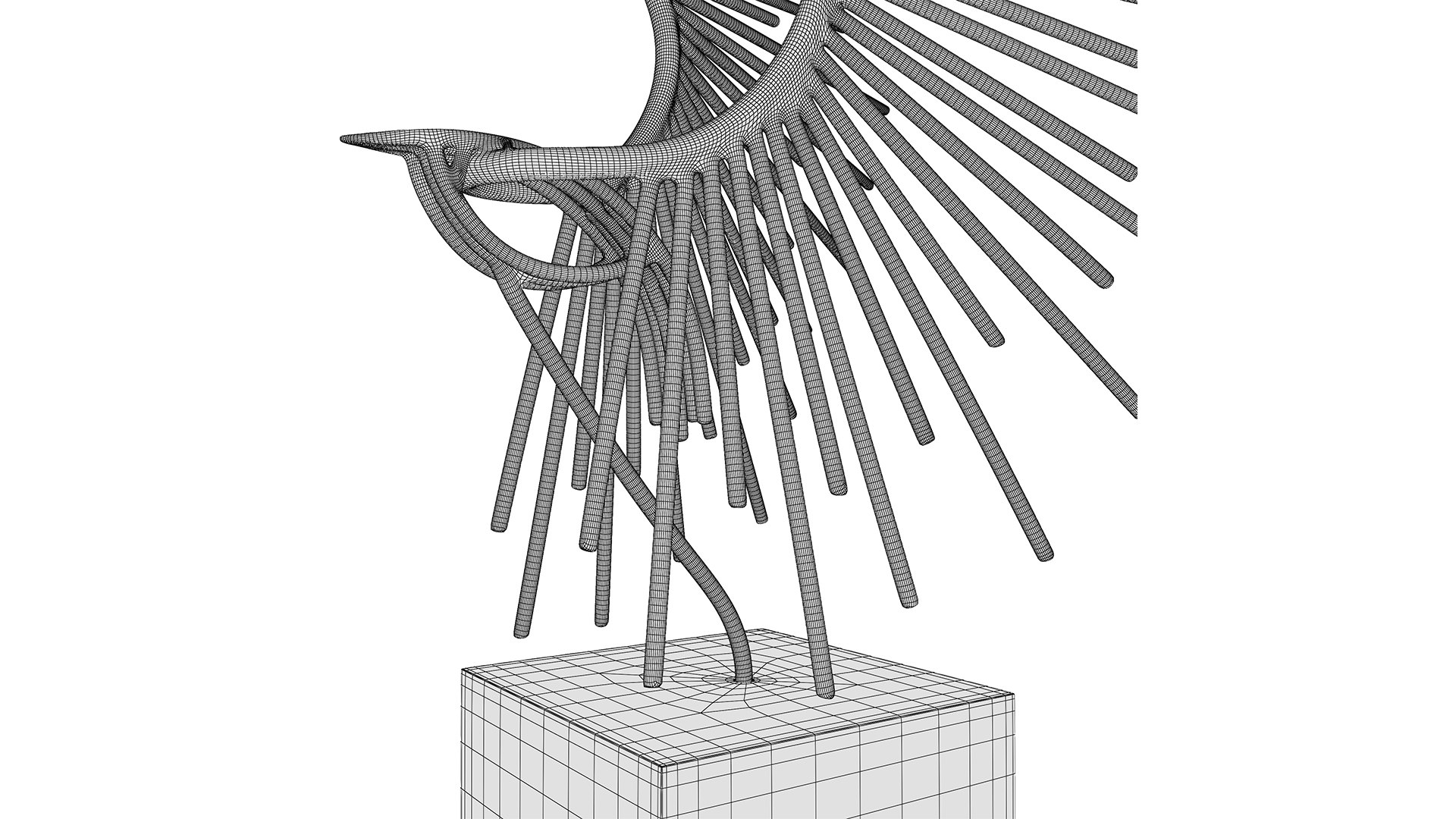 3D Abstract Bird Sculpture Model - TurboSquid 1974489