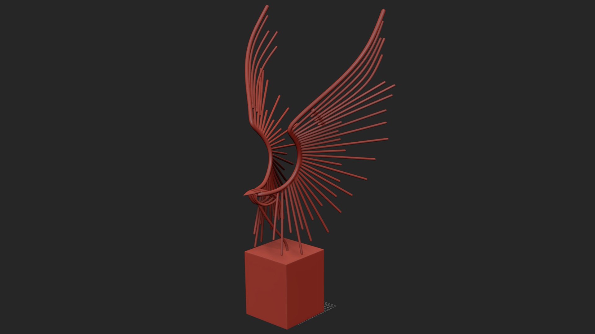3D Abstract Bird Sculpture Model - TurboSquid 1974489
