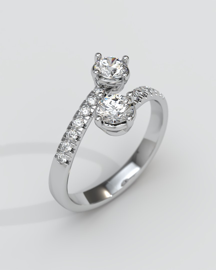 3D Diamond Contrarier Ring - TurboSquid 2228538