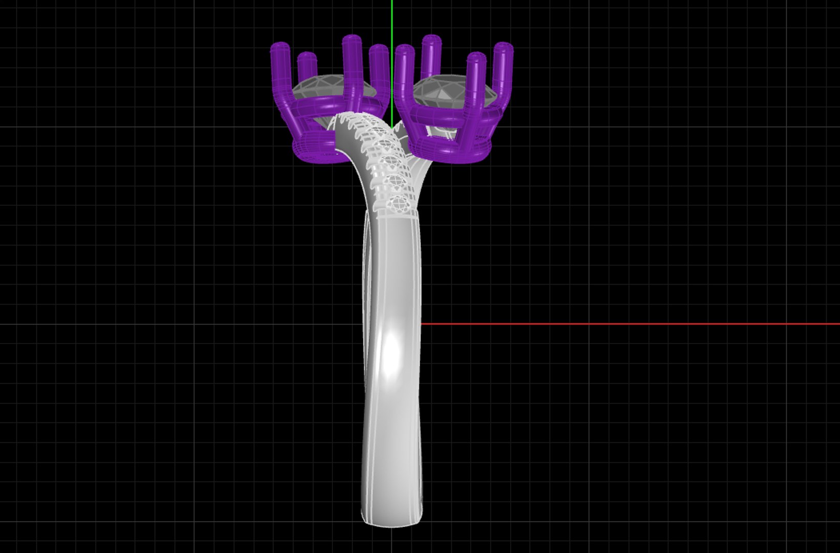 3D Diamond Contrarier Ring - TurboSquid 2228538