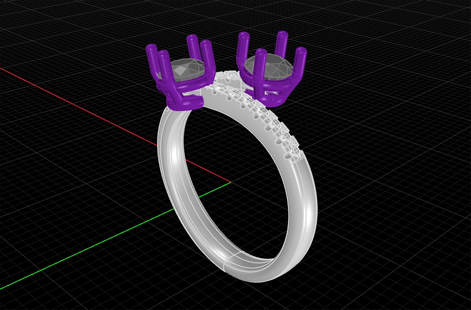 3D Diamond Contrarier Ring - TurboSquid 2228538