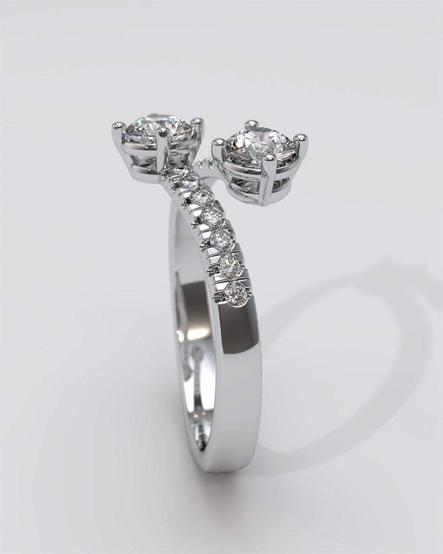 3D Diamond Contrarier Ring - TurboSquid 2228538