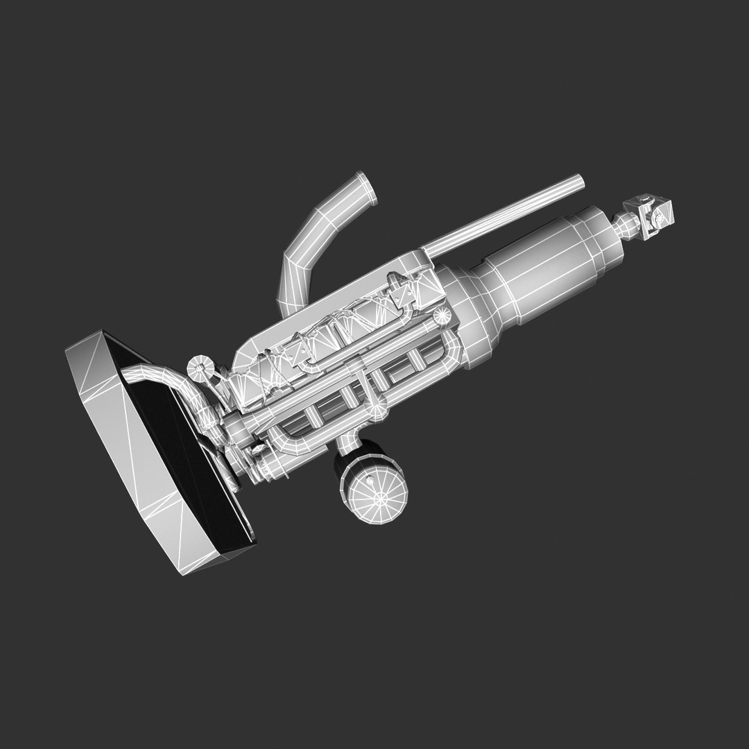 3d Low-poly Truck Engine Model