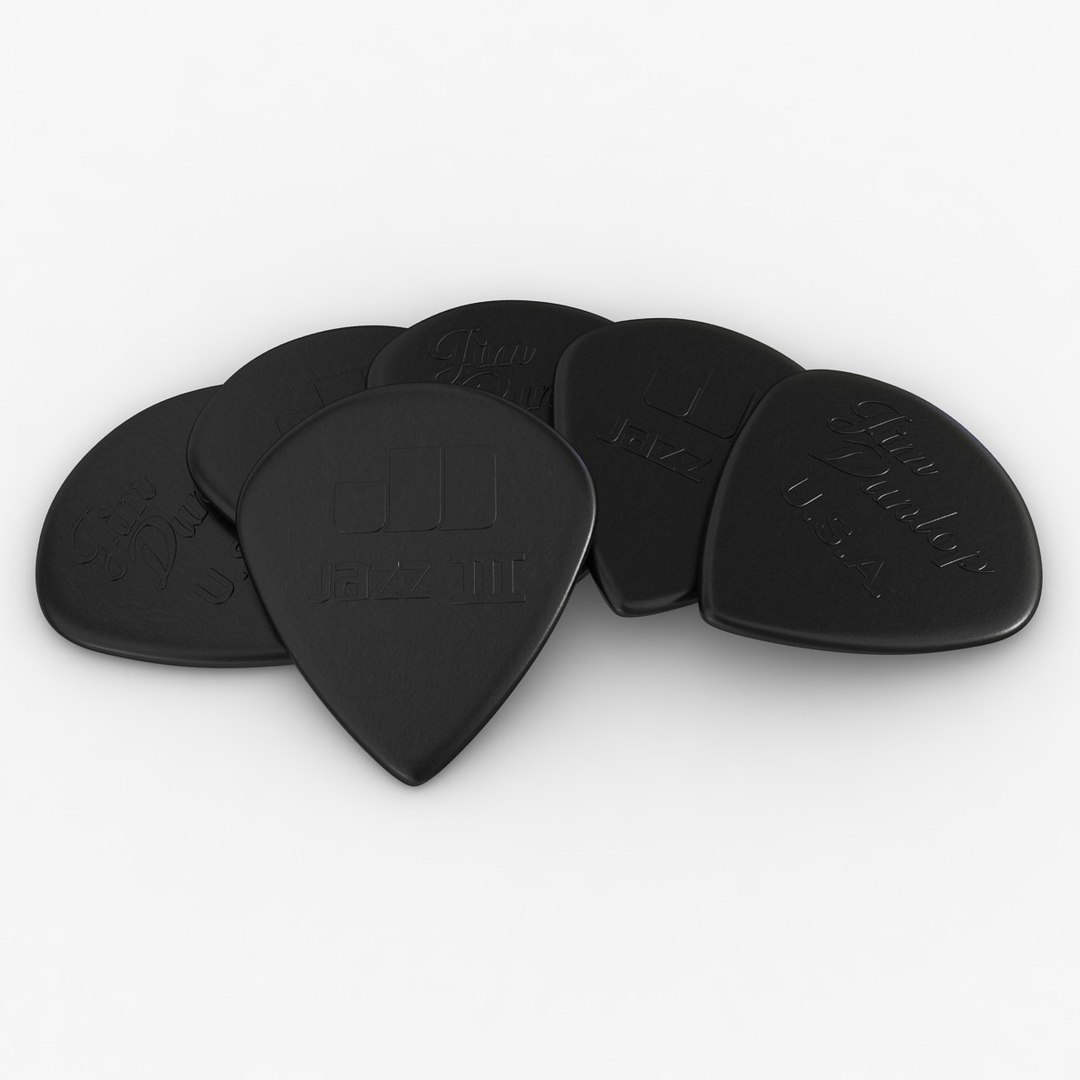 Plectrum 07 2 Colors 3d Model
