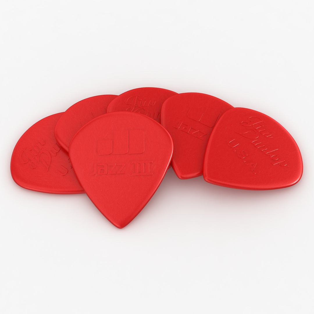 Plectrum 07 2 Colors 3d Model