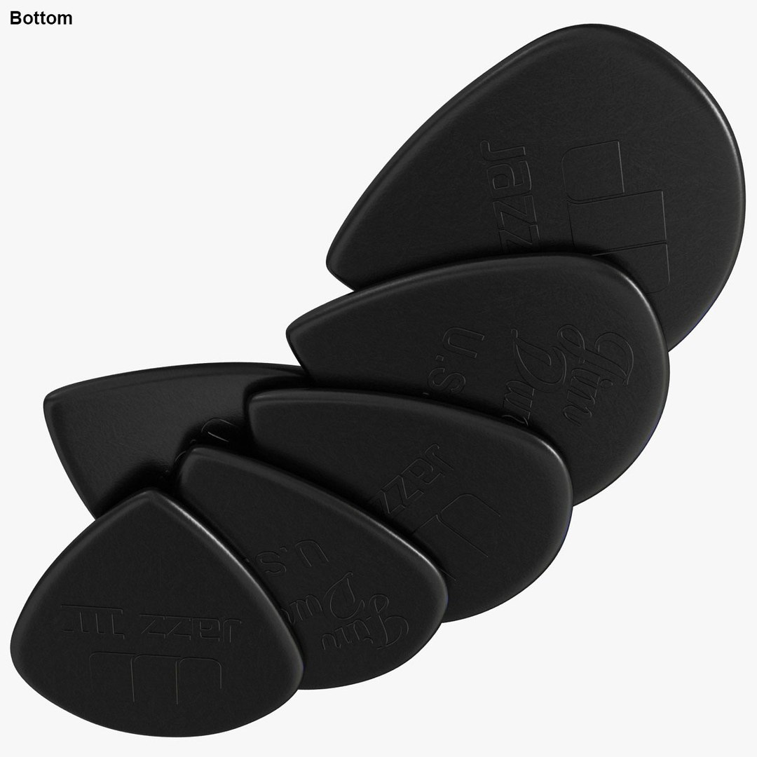 Plectrum 07 2 Colors 3d Model