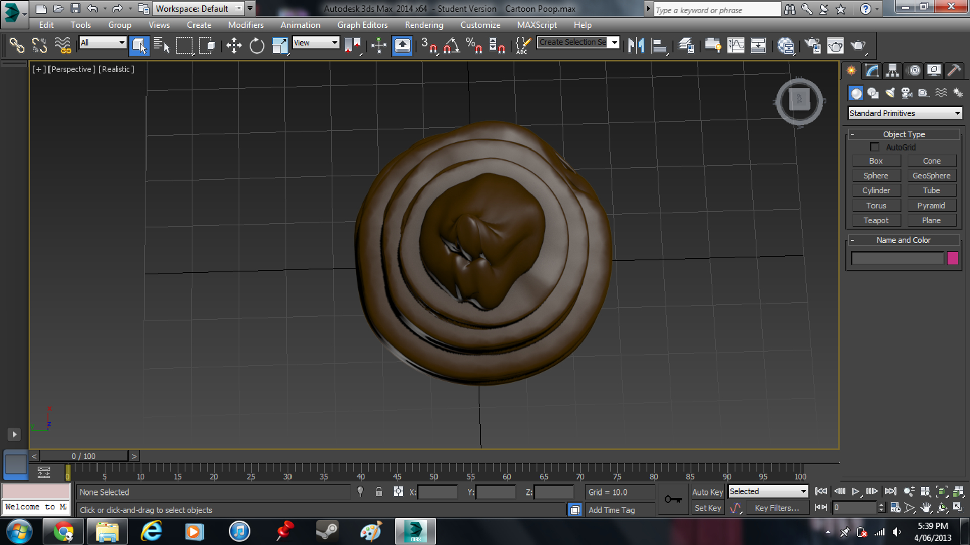 3d poop cartoon poo model