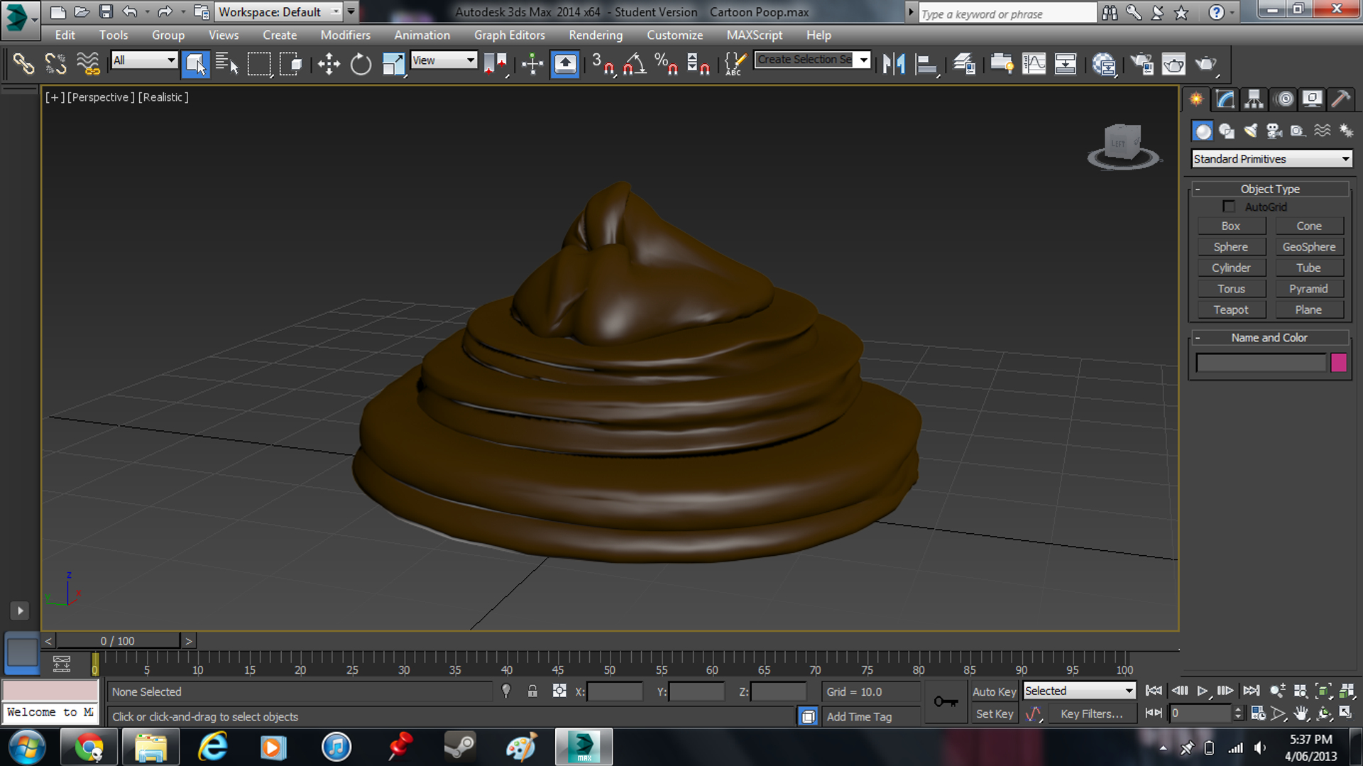 3d poop cartoon poo model