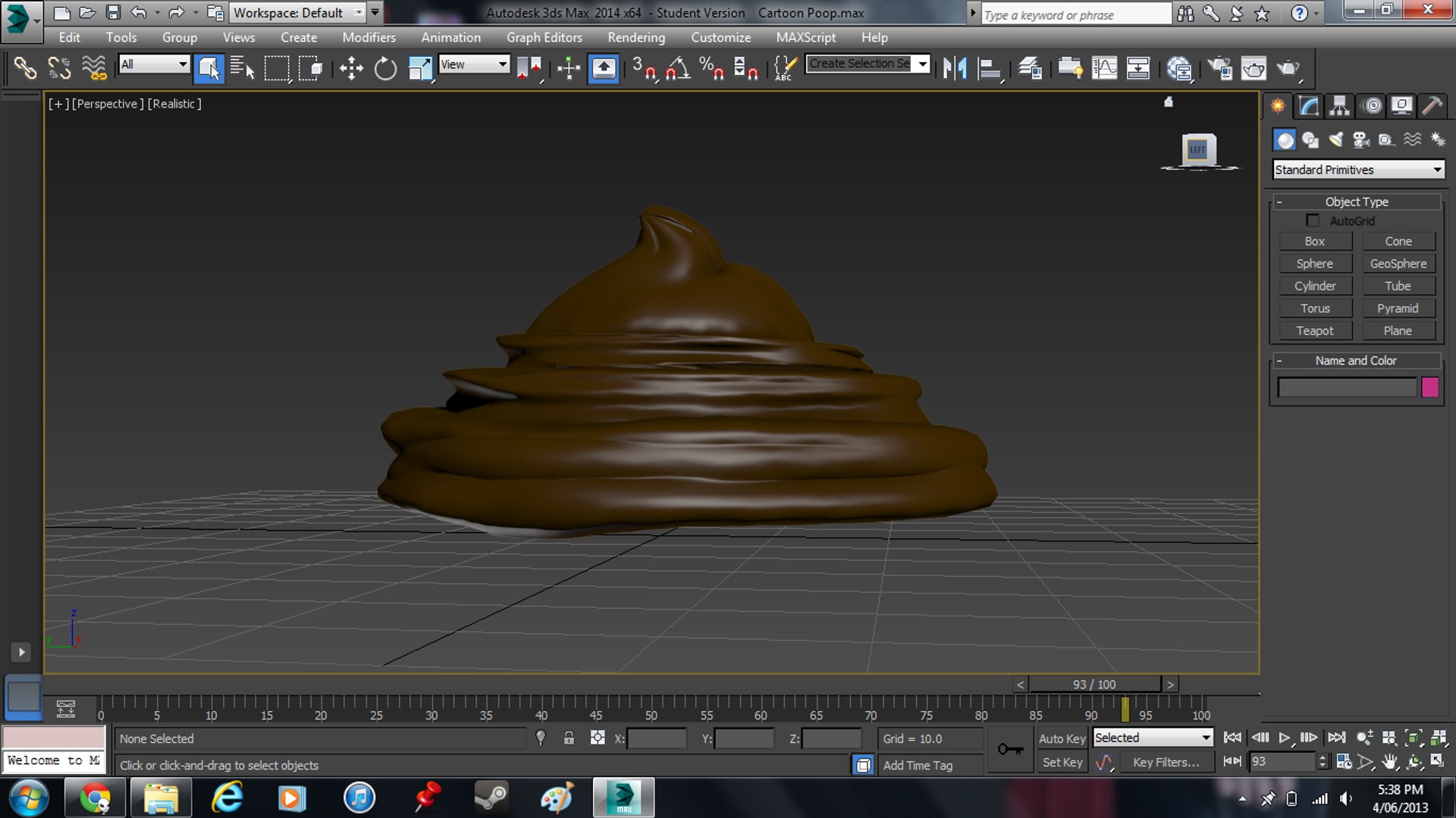3d Poop Cartoon Poo Model
