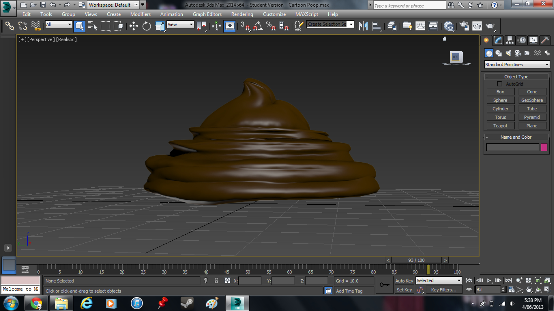3d poop cartoon poo model