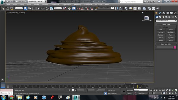 3d poop cartoon poo model