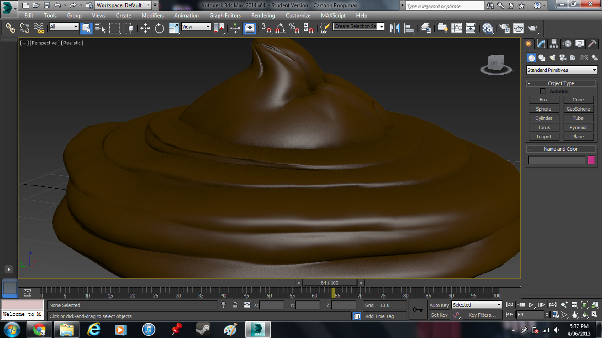 3d poop cartoon poo model