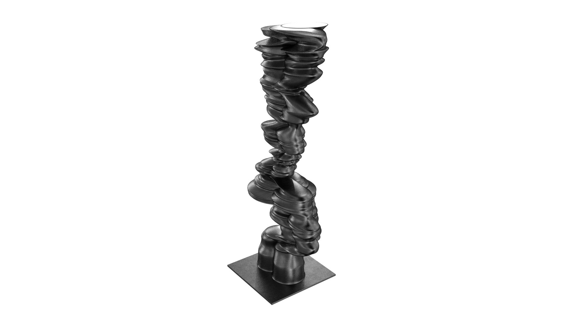 3D Tony Cragg Abstract Sculpture Black Stone Face Model - TurboSquid ...