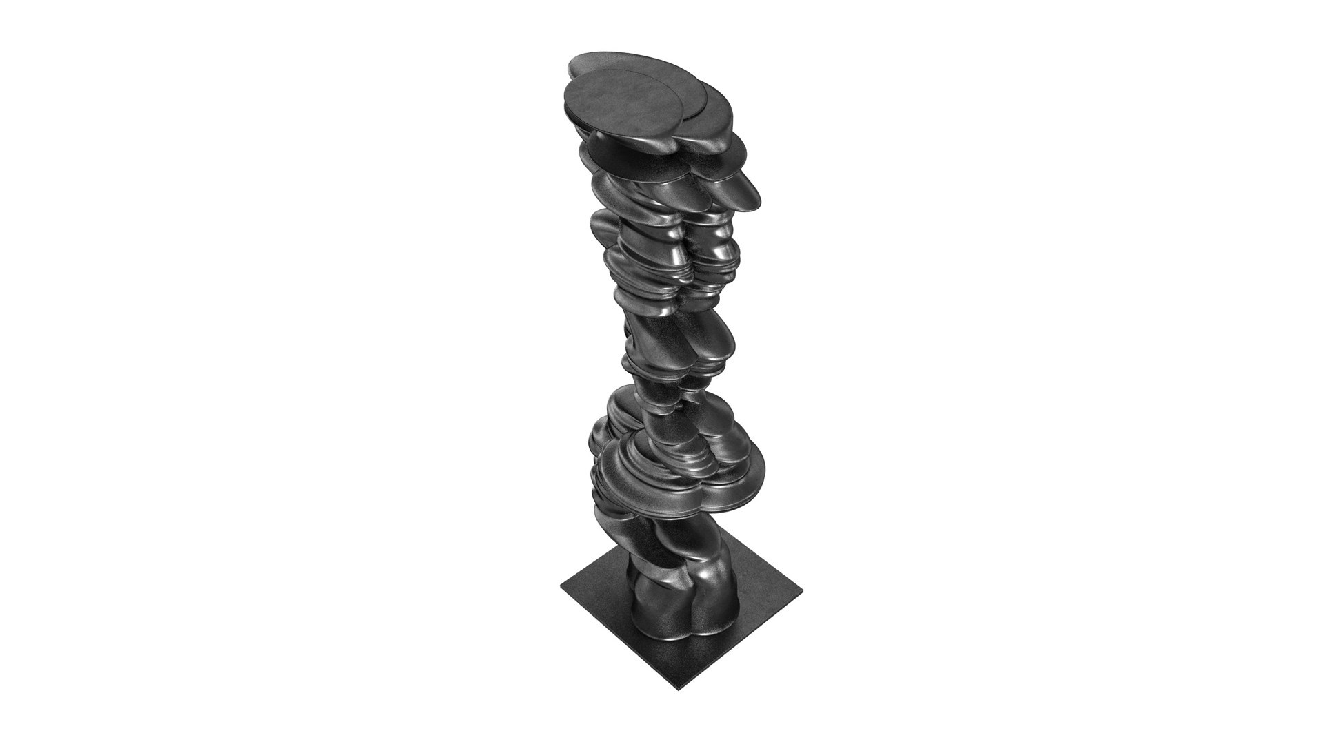 3D Tony Cragg Abstract Sculpture Black Stone Face Model - TurboSquid ...