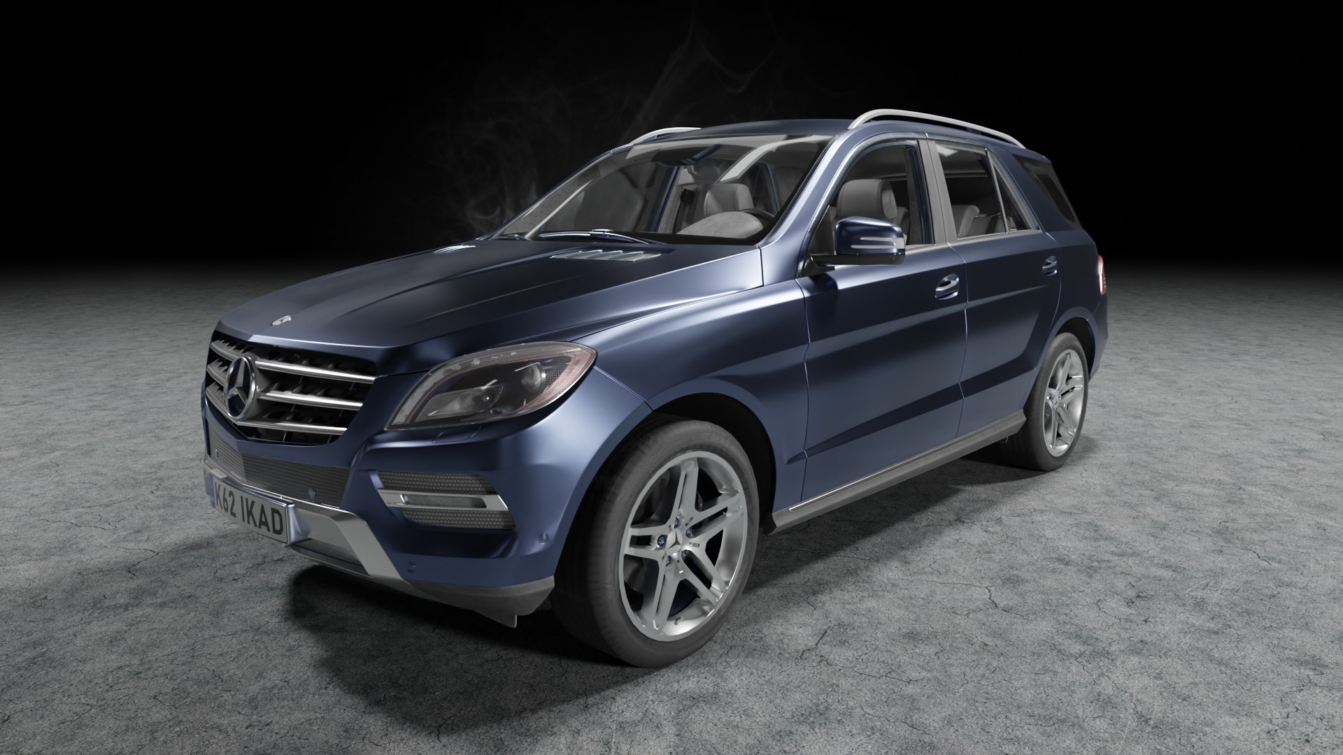3D Blue Car Mercedes Benz ML - TurboSquid 1848927