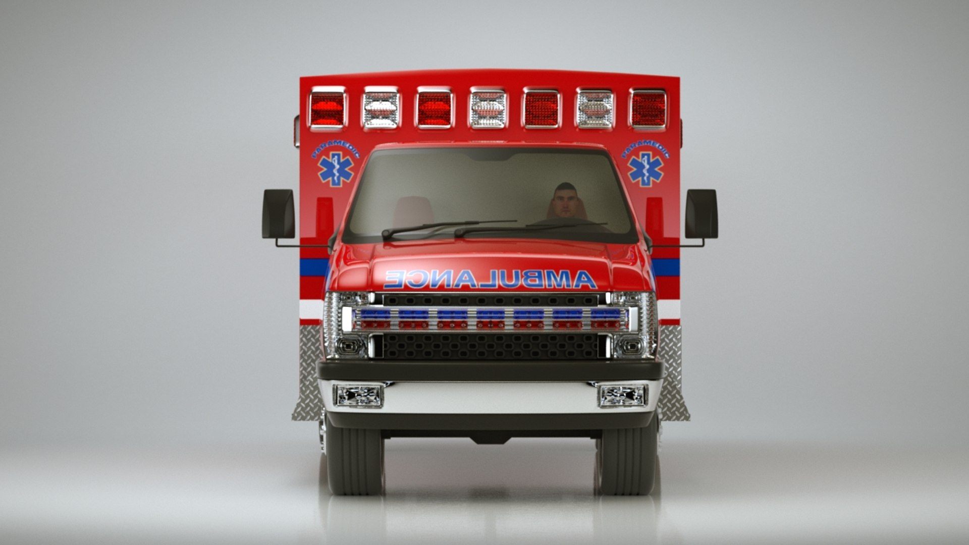 3d Model Emergency Ambulance Truck