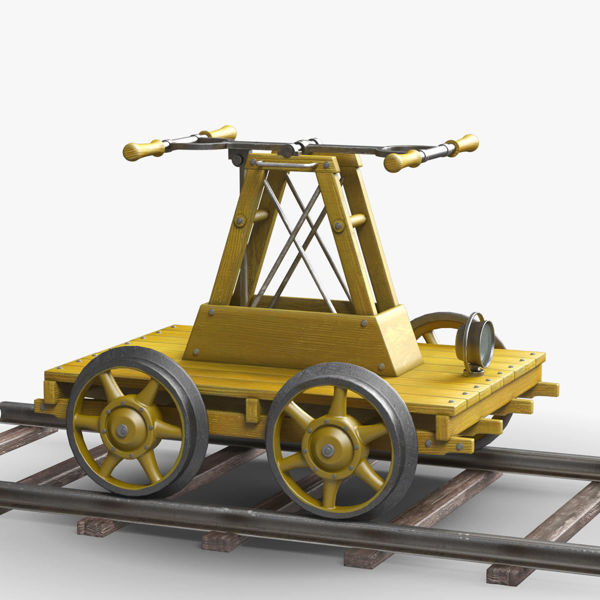 3d rail handcar