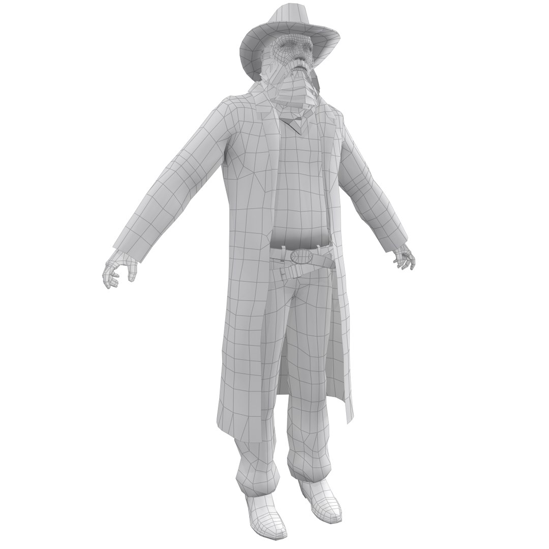 3d Wild West Cowboy Model