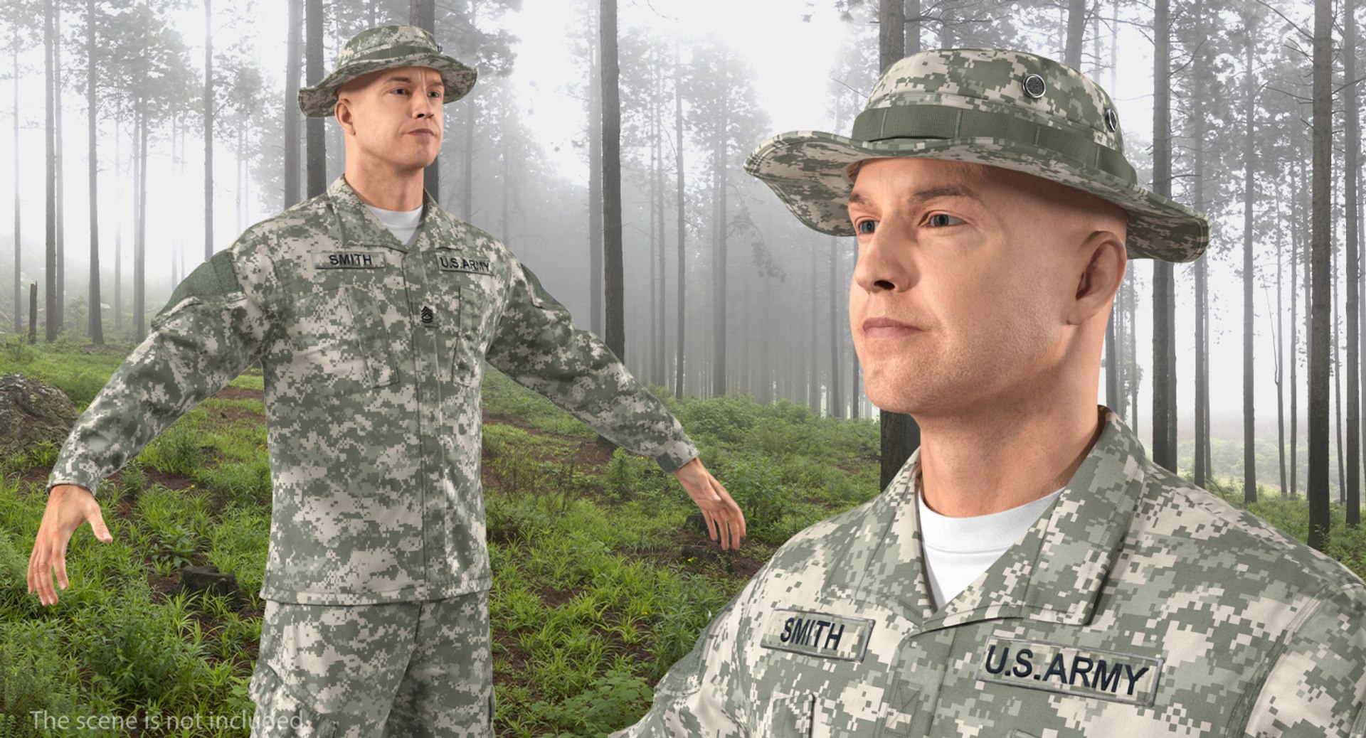 Army combat uniform model - TurboSquid 1417938