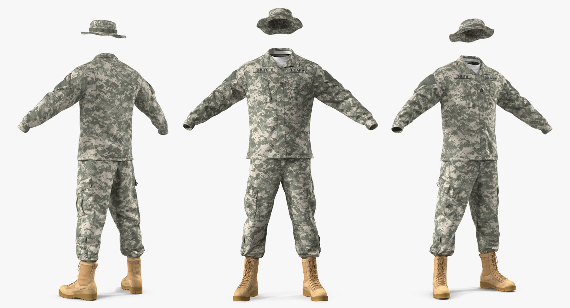 Army combat uniform model - TurboSquid 1417938