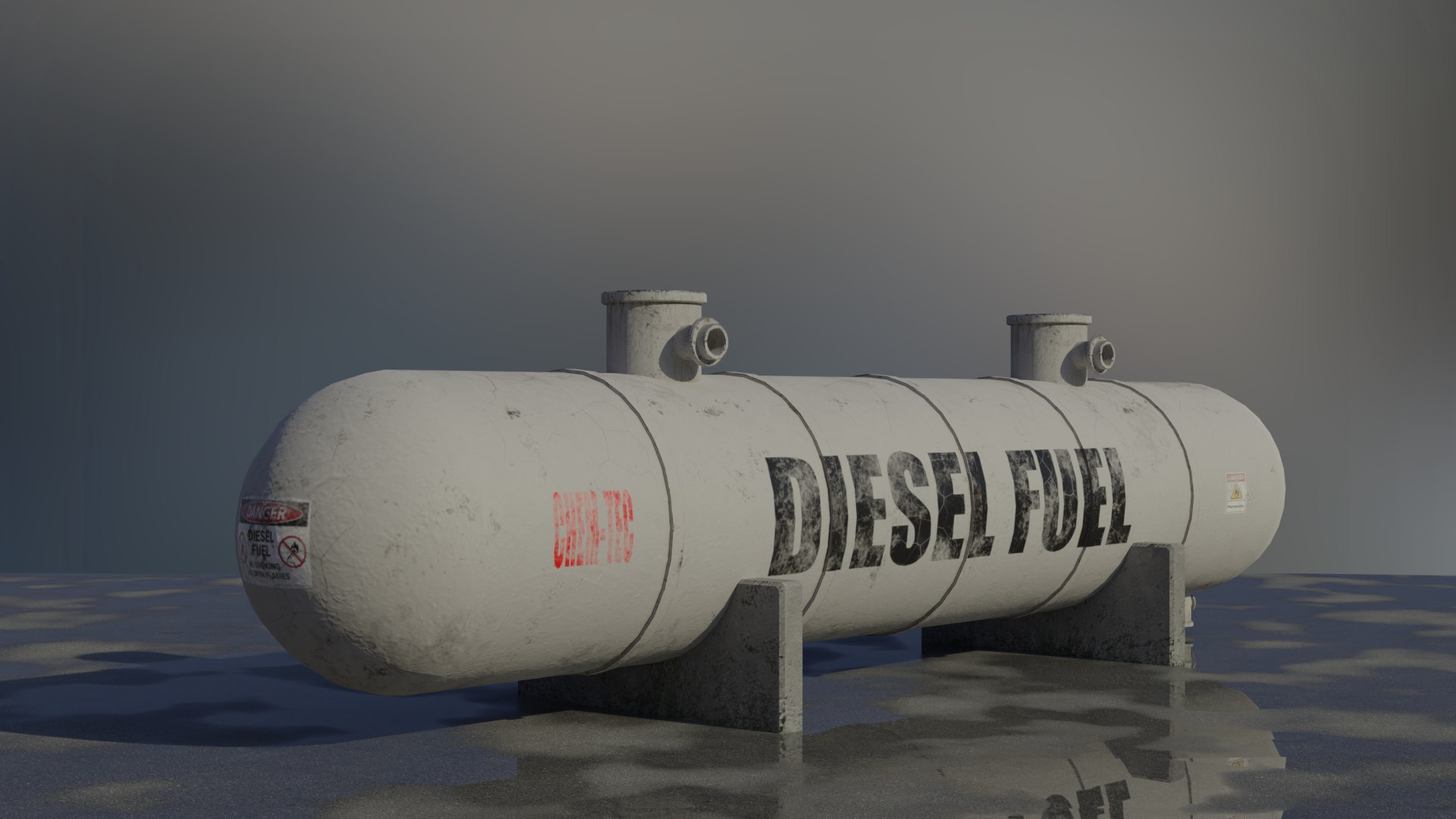 3D Industrial Diesel Fuel Storage Tank - TurboSquid 1806810