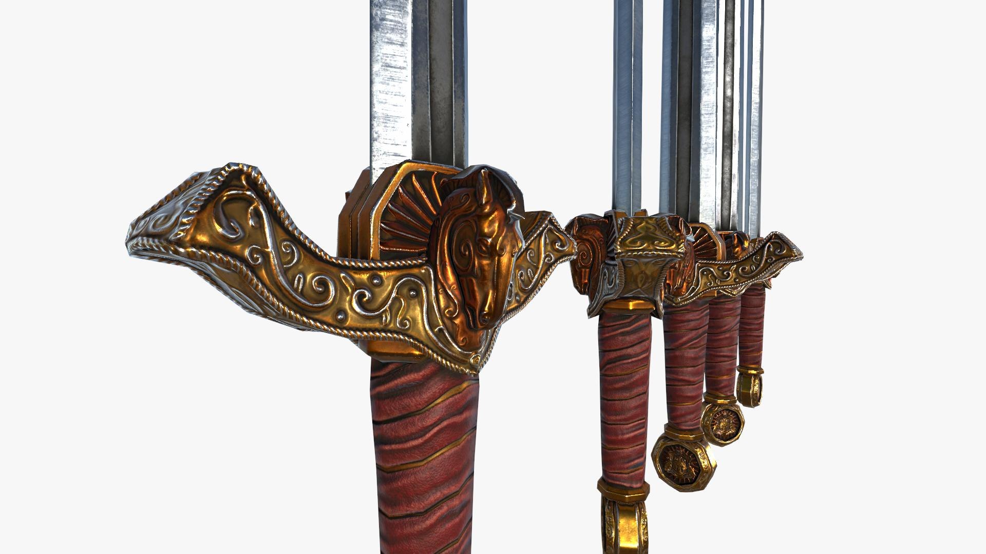 Fantasy Sword RPG European Knightly Sword Riding Double Edged ...