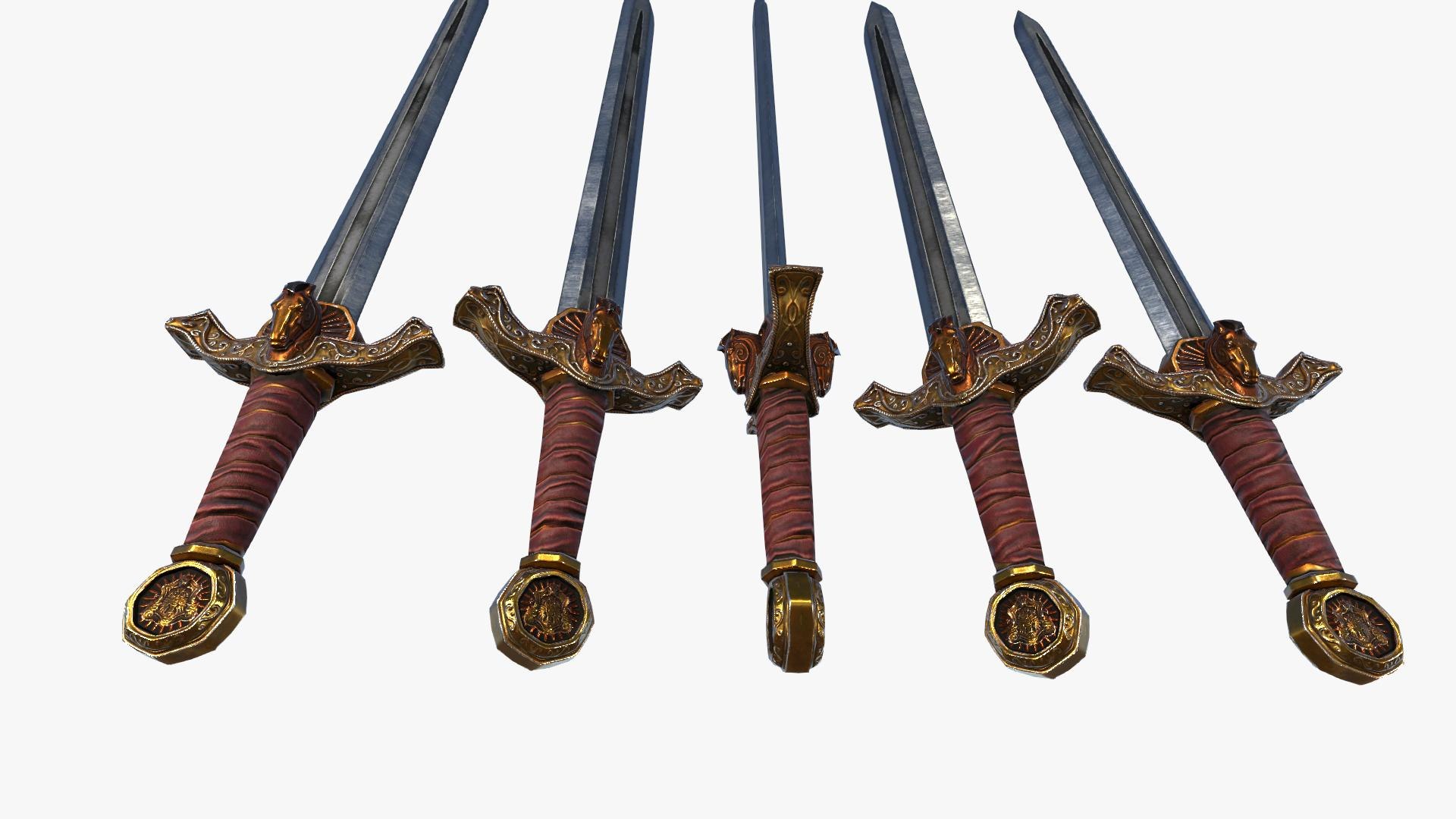 Fantasy Sword RPG European Knightly Sword Riding Double Edged ...