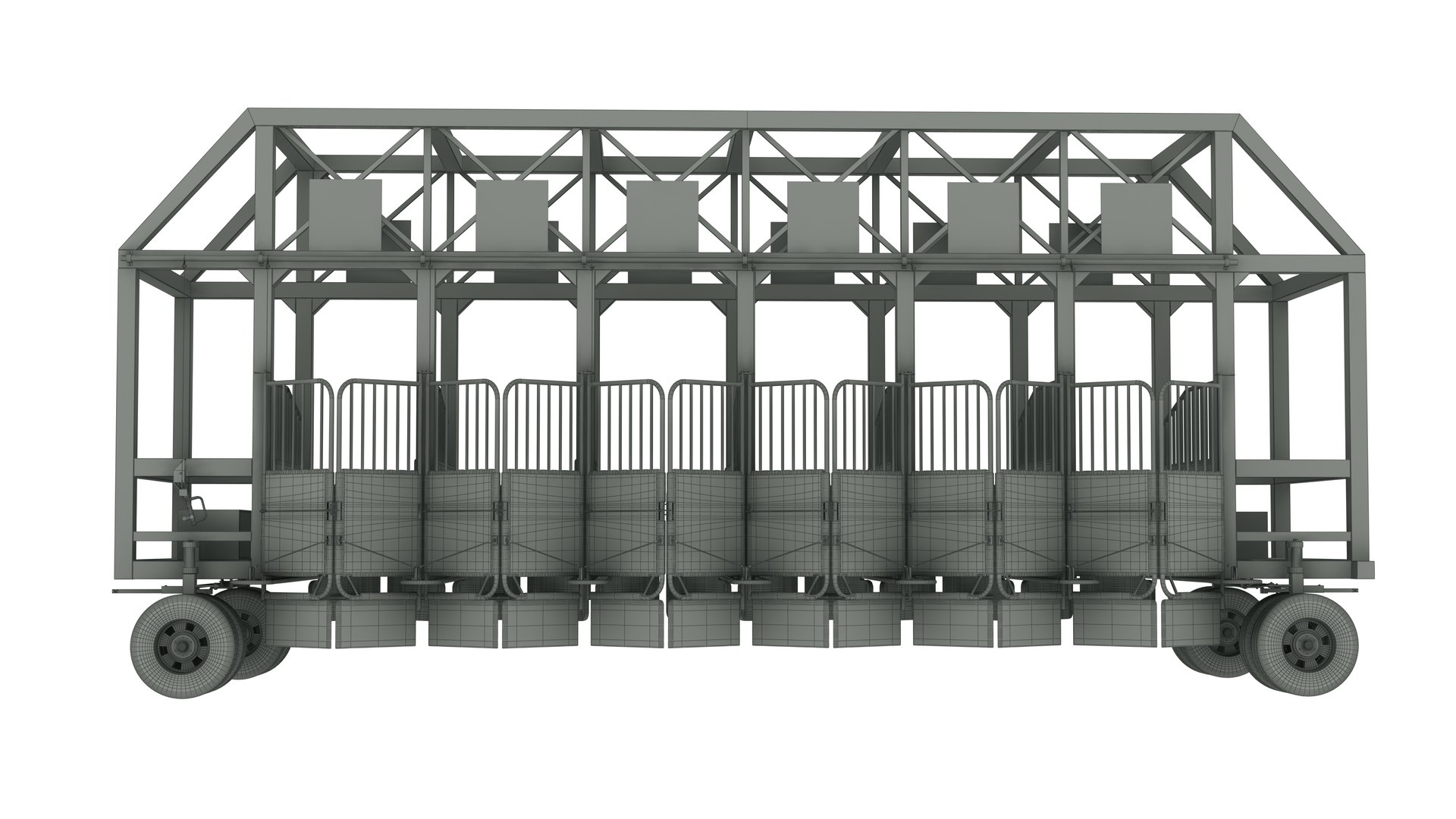Horse Race Start Gate For 6 Horse 3D Model - TurboSquid 2229141