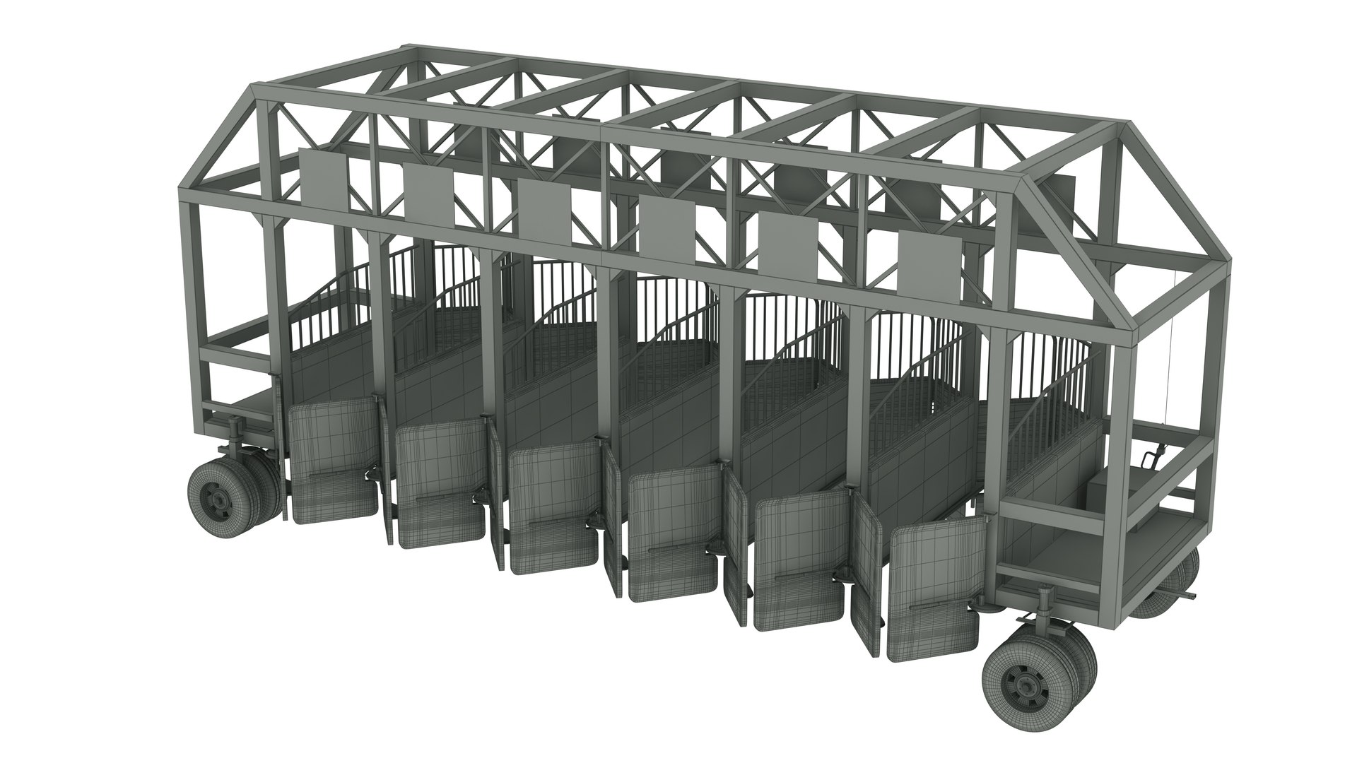Horse Race Start Gate For 6 Horse 3D Model - TurboSquid 2229141
