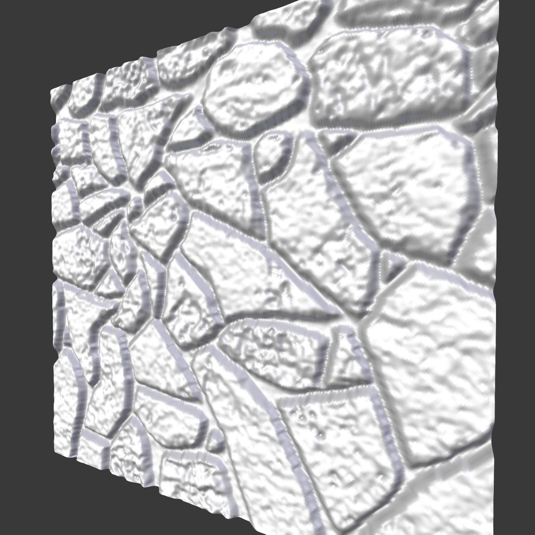 3d Model Mossy Stone Wall Ground Tiles